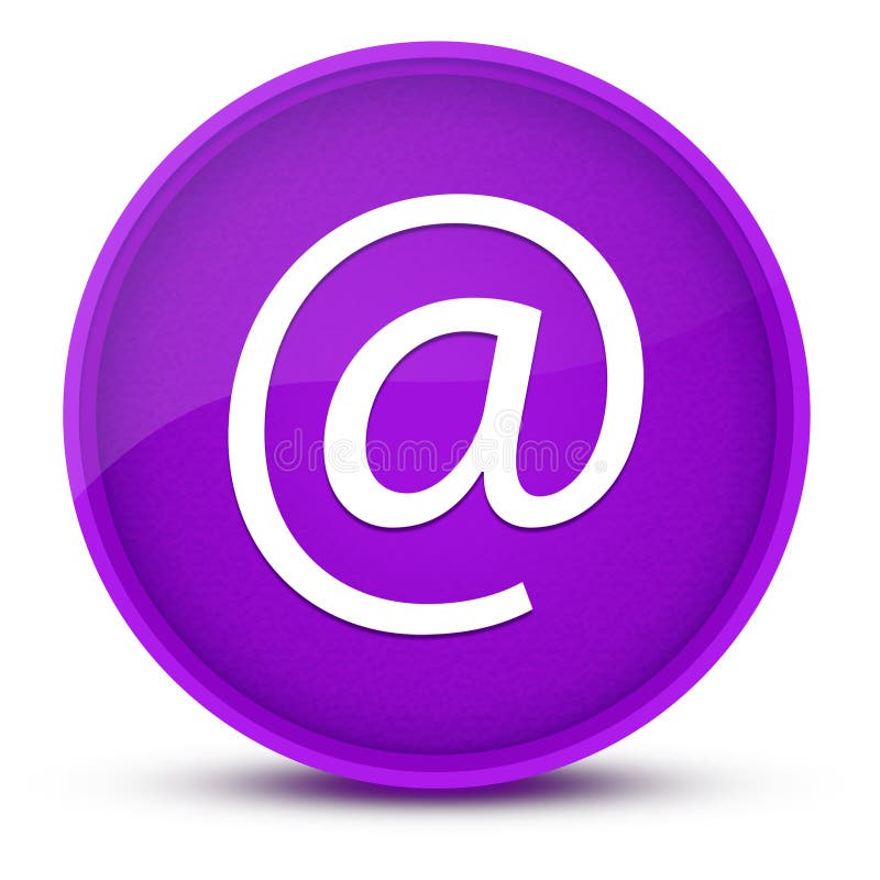 Email Address Luxurious Glossy Purple Round Button Abstract Stock ...