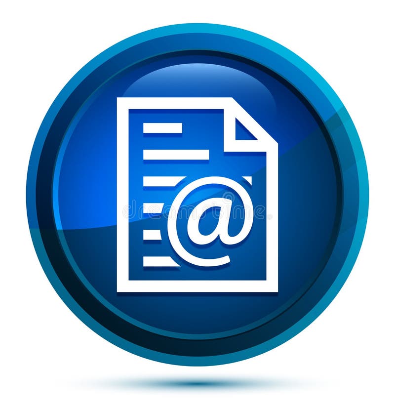 Email Address Page Icon Elegant Blue Round Button Illustration Stock ...