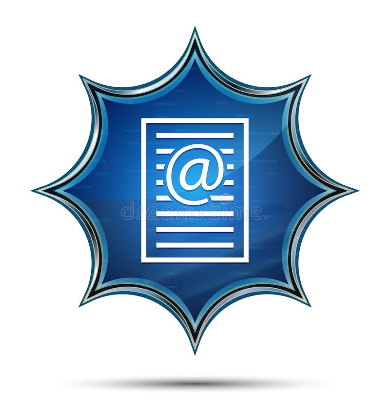 Email Address Page Icon Magical Glassy Sunburst Blue Button Stock ...