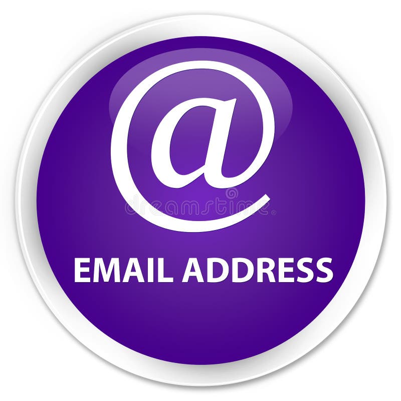 Email Address Premium Purple Round Button Stock Illustration ...