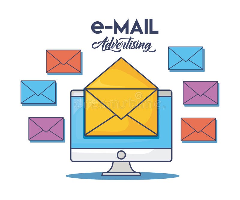 Email advertising design stock vector. Illustration of correspondence ...