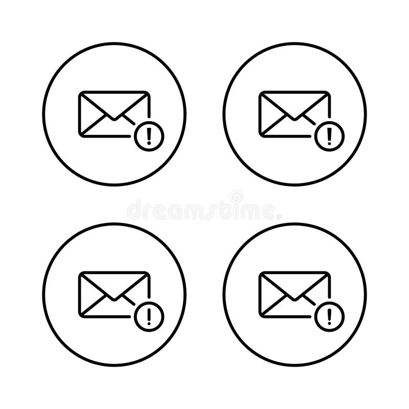 Envelope Message Warning Symbol Stock Illustrations – 1,570 Envelope ...
