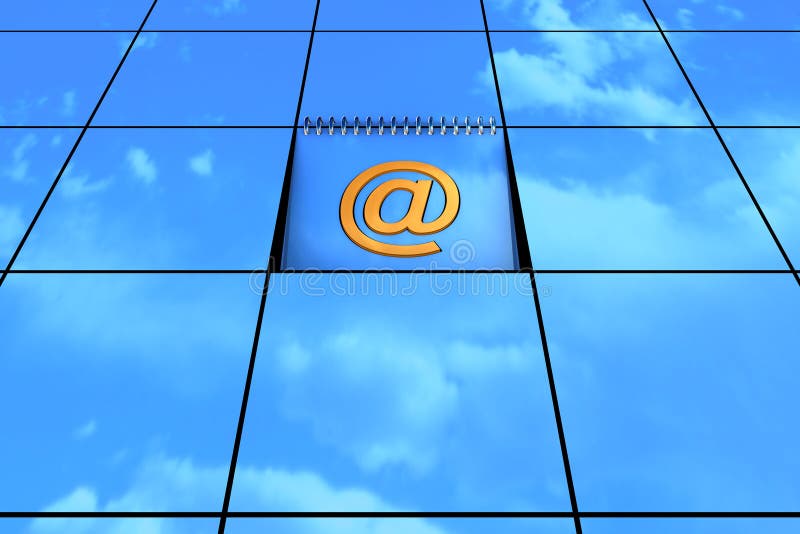 Email amarillo stock de ilustración. Ilustración de internet - 25596773