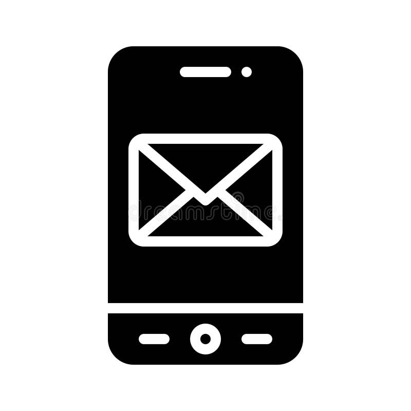 Email App Icon, Mobile Application Vector Illustration Stock Vector ...