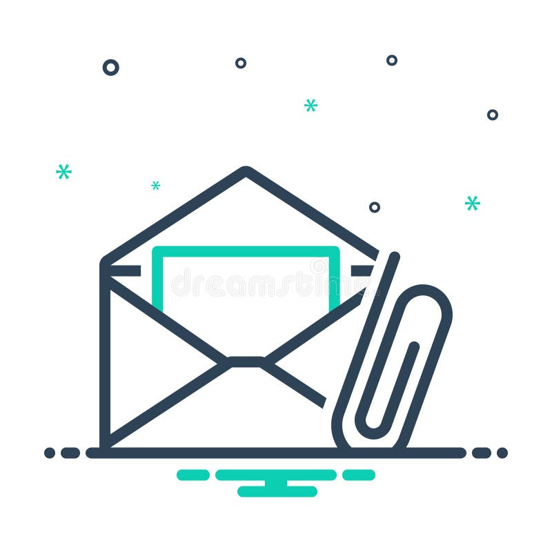 Mix Icon for Email Attachment, Attach and Clip Stock Vector ...