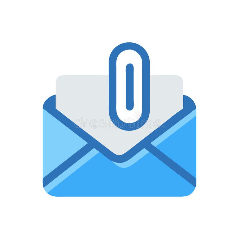 Email Attachment Icon for Files Stock Vector - Illustration of ...