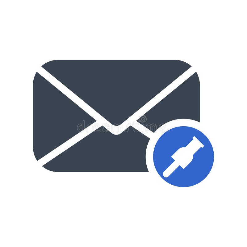 Email Attachment Isolated Vector Icon that Can Be Easily Modified or ...