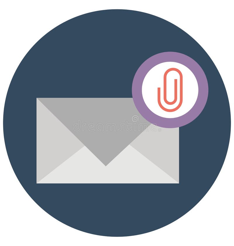 Email Attachment Isolated Vector Icon that Can Be Easily Modified or ...