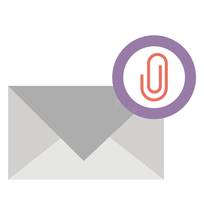 Email Attachment Isolated Vector Icon that Can Be Easily Modified or ...