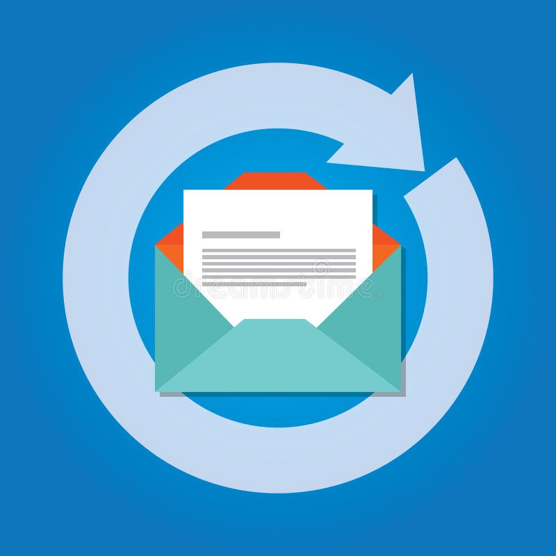 Email Automatic Auto Reply Response Icon Send Stock Vector ...