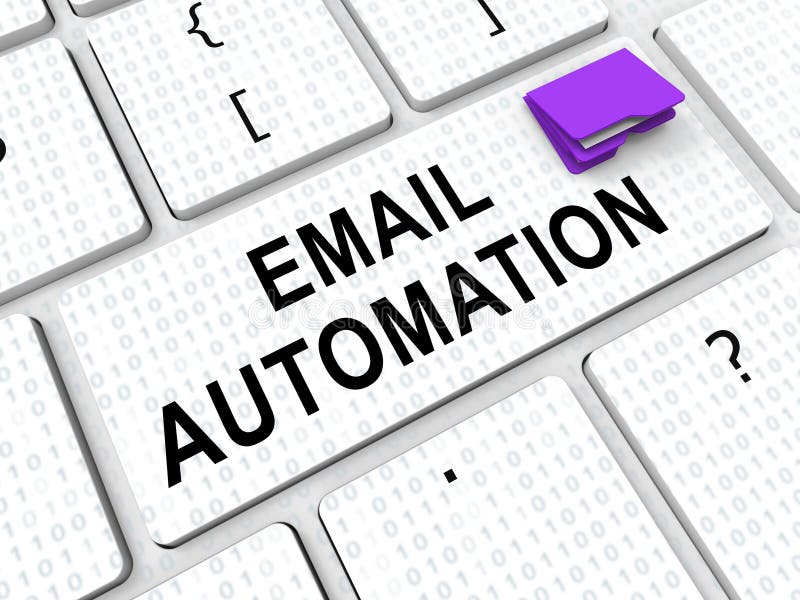Email Automation Digital Marketing System 3d Rendering Stock ...