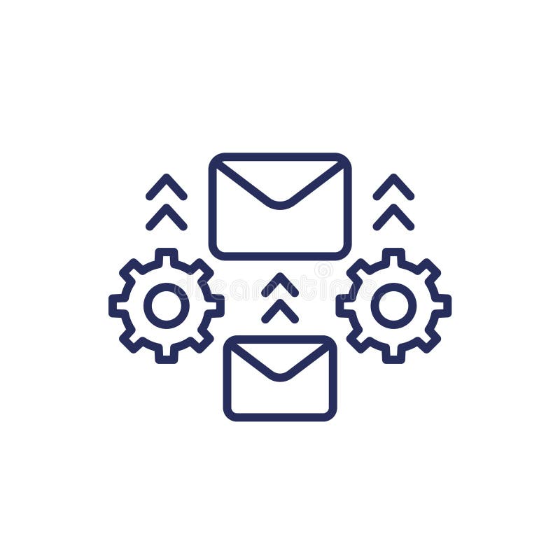 Email Automation Banner on Blue and Yellow Background. Stylish Email ...