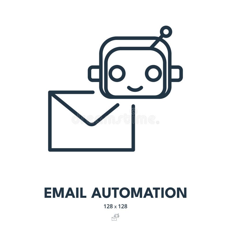 Email Automation Icon. Newsletter, Letter, Message. Editable Stroke ...