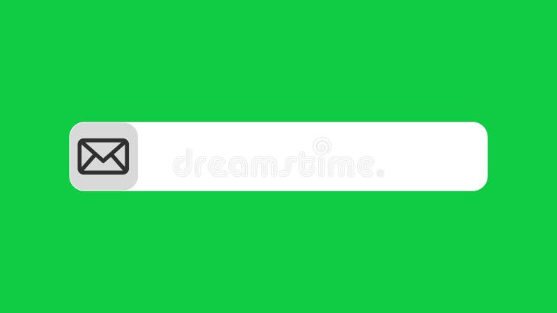 Email Bar Animation with Pointer on a Green Screen, Simple Animation of ...