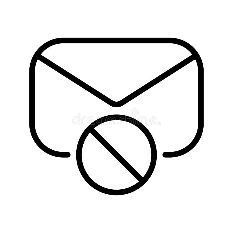 Email block icon stock vector. Illustration of beautiful - 224440241