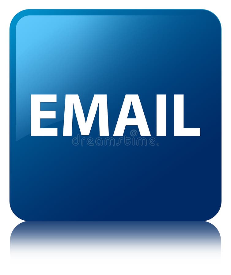 Email blue square button stock illustration. Illustration of message ...