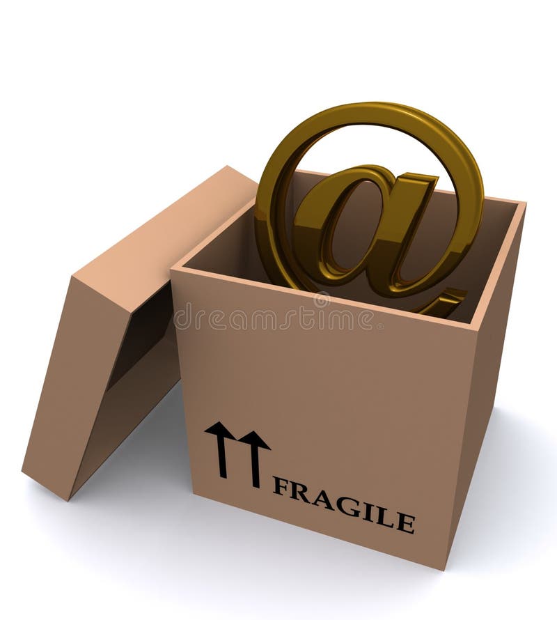 Email in box stock illustration. Illustration of isolated - 12201159