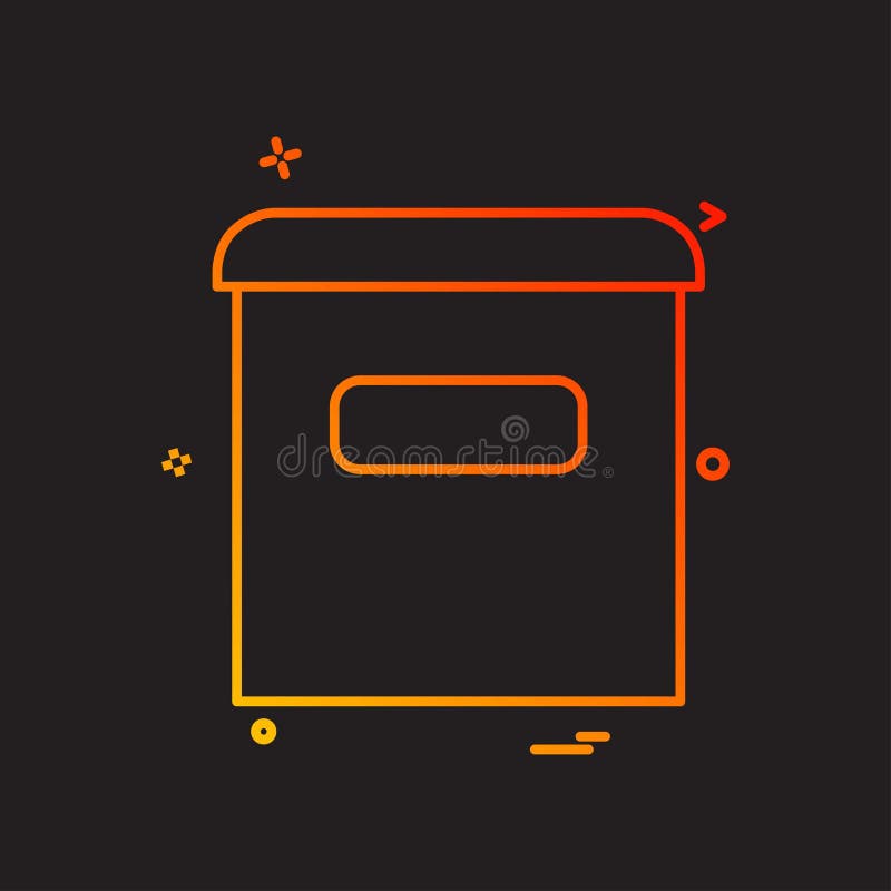 Email Box Icon Design Vector Stock Vector - Illustration of graphic ...