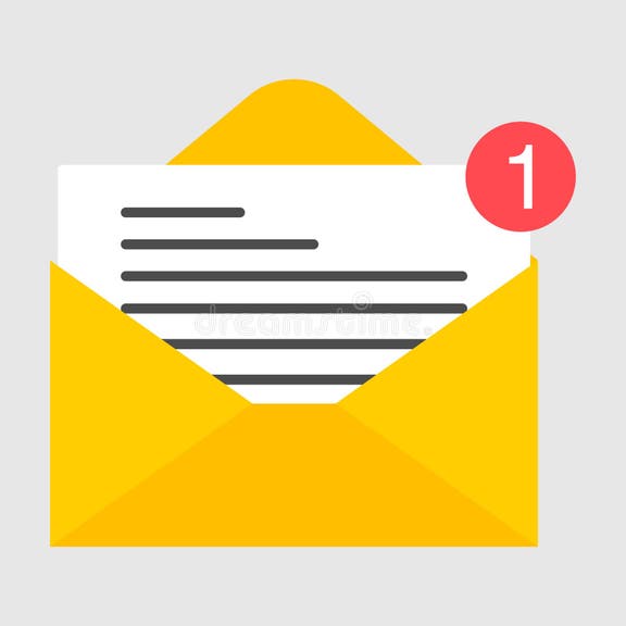 Email Business Icon, Flat Web Client Message Sign, Mail App Vector ...
