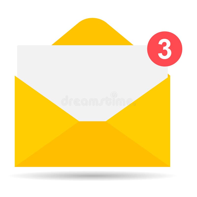 Email Business Icon Shadow, Flat Web Client Message Sign, Mail App ...