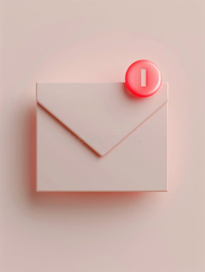 Email Button with Paper Mailbox Stock Illustration - Illustration of ...