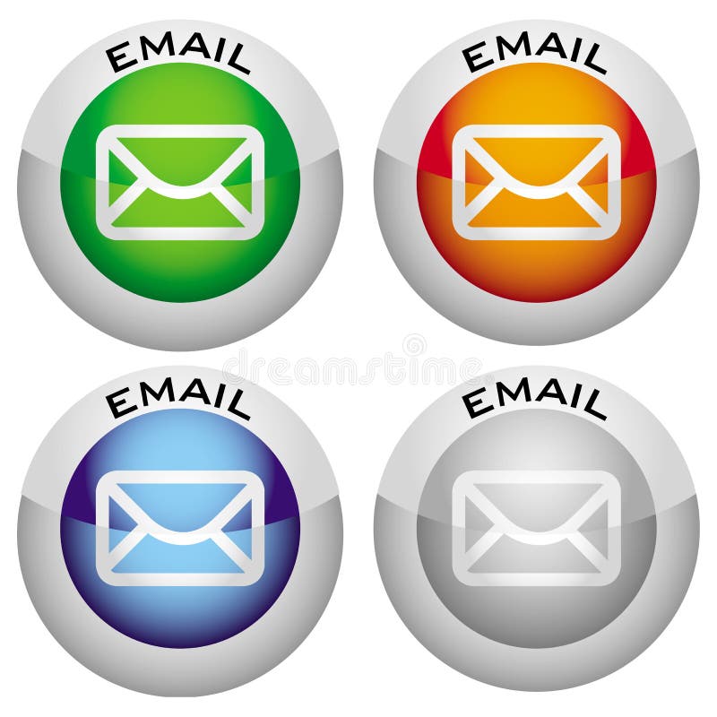 Email button set stock vector. Illustration of concept - 15498851