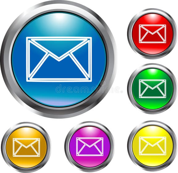 Email Buttons stock vector. Illustration of purple, mail - 3875122