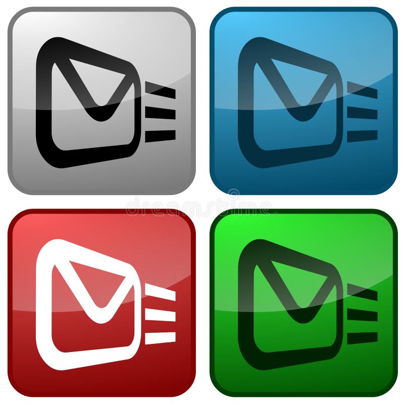 Email Button stock illustration. Illustration of email - 6311998