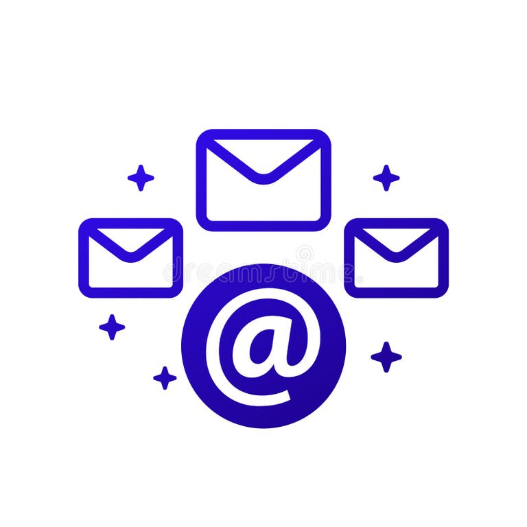 Email Campaign Icon for Apps and Web Stock Vector - Illustration of ...