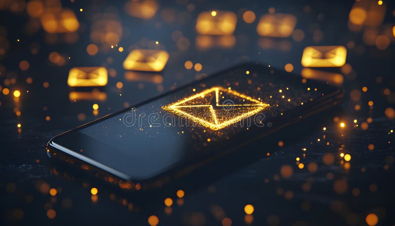 An Email Client on a Transparent Tablet Stock Photo - Image of ...