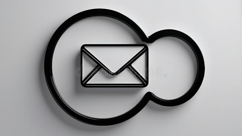 Email in Cloud Icon stock illustration. Illustration of studio - 381474968
