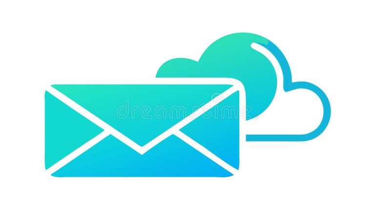 Email in Cloud Storage Icon, Vector Design Generative AI Stock Vector ...