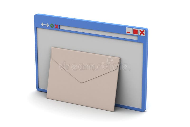 Email com Windows Explorer ilustração stock. Ilustração de explorador ...