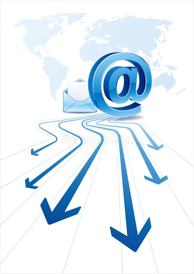 Email communication stock vector. Illustration of envelope - 15471193