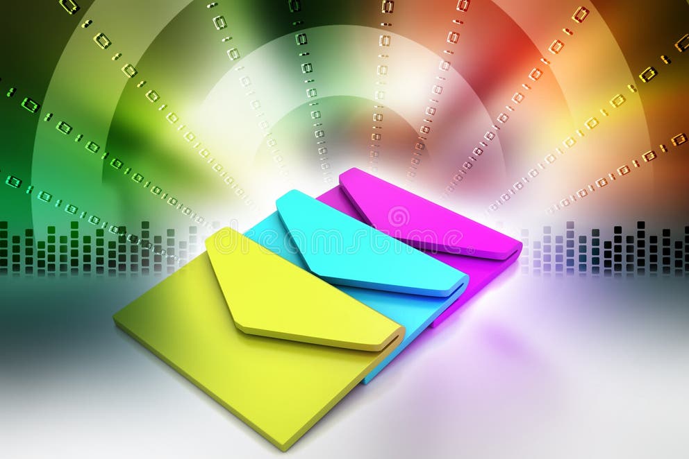 Email, Communication Concept Stock Illustration - Illustration of mail ...