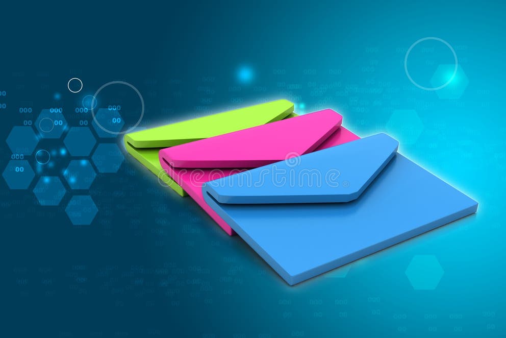 Email, Communication Concept Stock Illustration - Illustration of ...