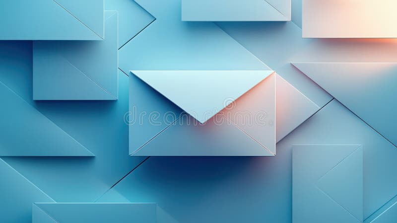 Email Communication Concept Digital Workspace Graphic Design Modern ...