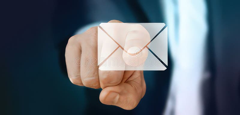 Email Communication Concept Hand Holding Digital Envelope for Modern ...