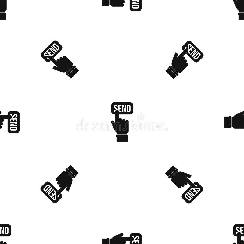 Email Communication Concept Pattern Seamless Black Stock Vector ...