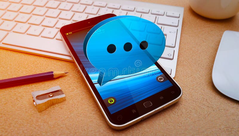 Email, Communication and Internet Application Stock Illustration ...