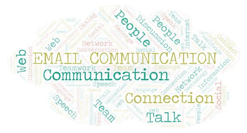 Email Communication Word Cloud. Stock Illustration - Illustration of ...