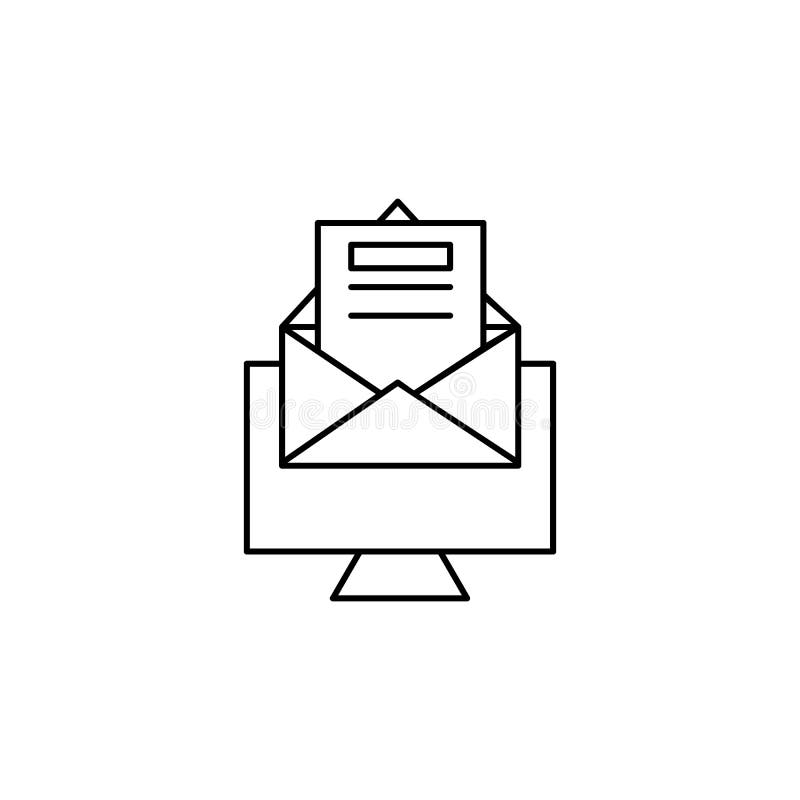 Email, Computer, Send Icon. Simple Line, Outline Vector of Information ...