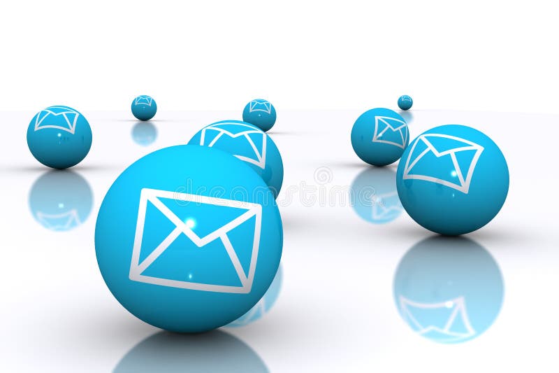 Email Concept Illustration stock illustration. Illustration of send ...