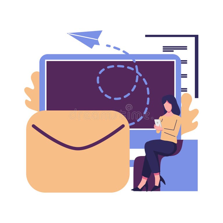 Email Concept, Send a Emaill, Emil Message Flat Vector Illustration ...
