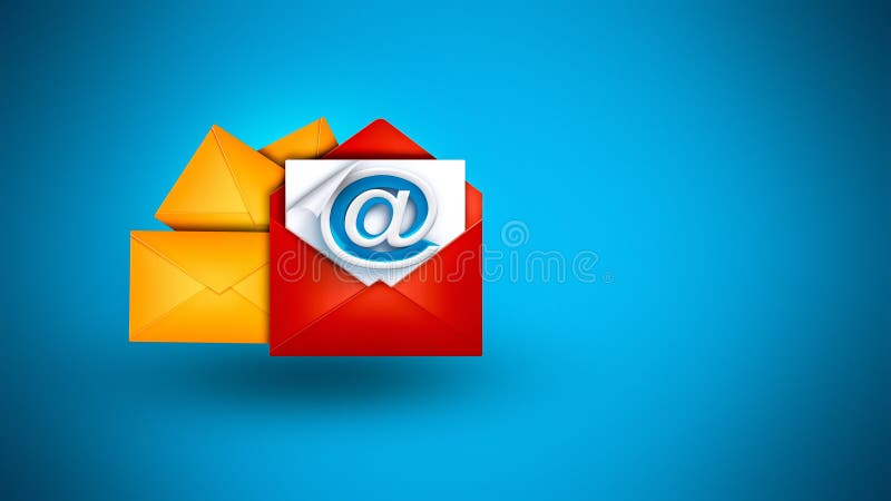 Email Conceptual Background Stock Illustration - Illustration of design ...