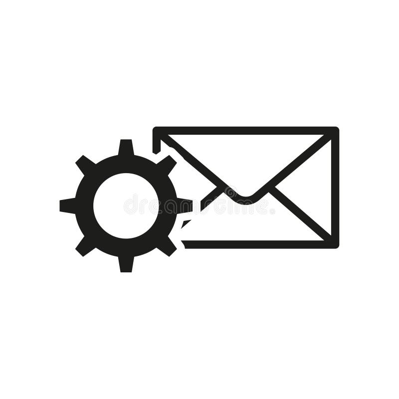 Email Configuration, Management Interface Icon. Vector Illustration ...