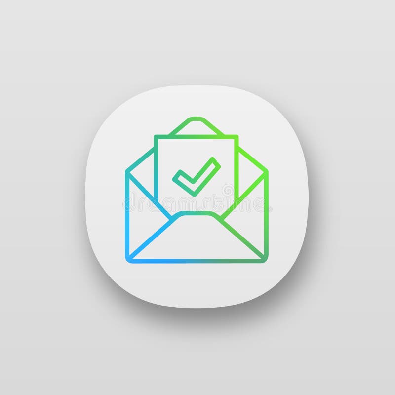Email Confirmation Glyph Icon Stock Vector - Illustration of checkmark ...