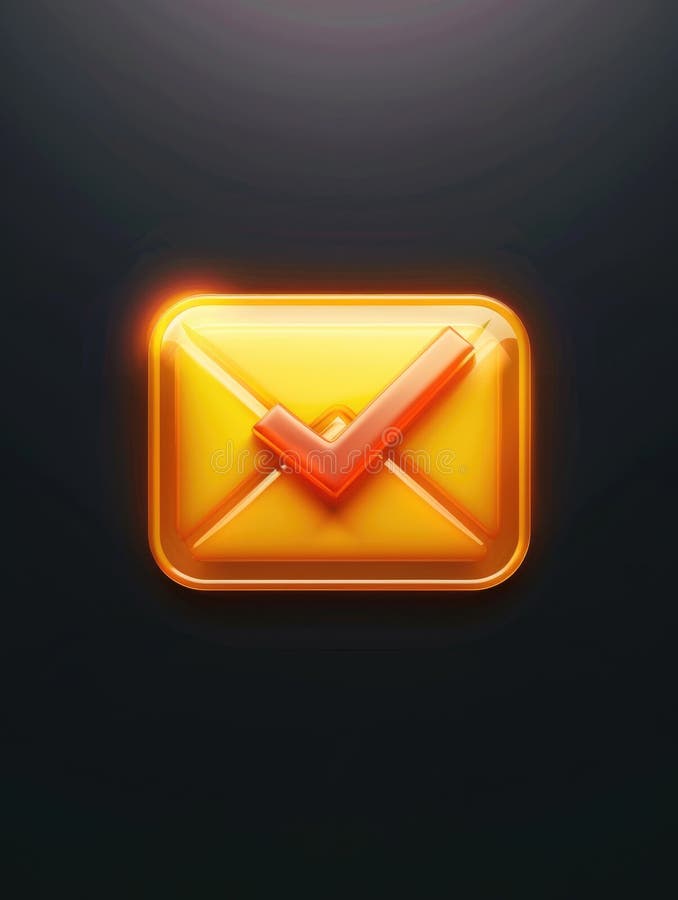 Email Confirmed Notification Icon Stock Illustration - Illustration of ...