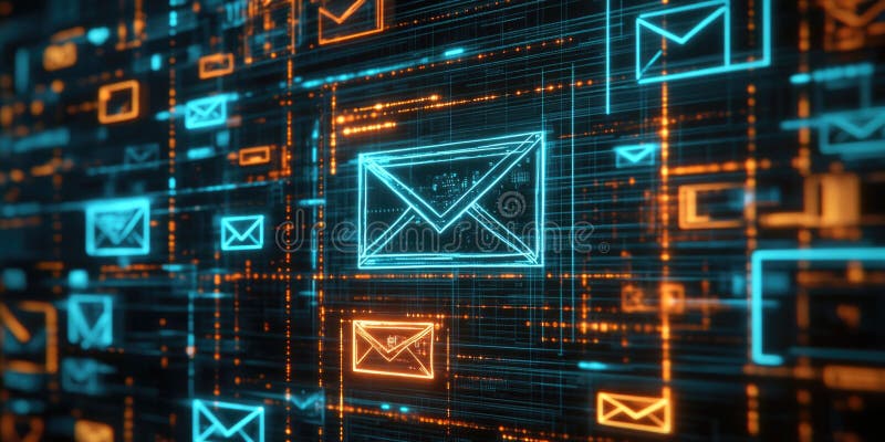 Email Connections Abstract Background Stock Photo - Image of email ...