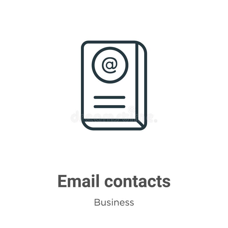 Contacts Outline Vector Icon. Thin Line Black Contacts Icon, Flat ...